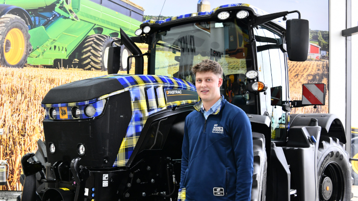 JCB unveils tartan tractor to honour rugby legend | Farm Contractor ...